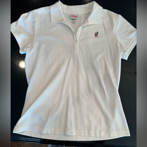 Disney | Tops | Disney Womens Polo Style White Shirt With Mickey Mouse ...